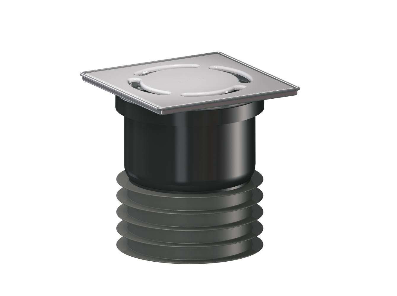 Bodenablauf PRONTO Primus, DN 100, 120 x 120 mm